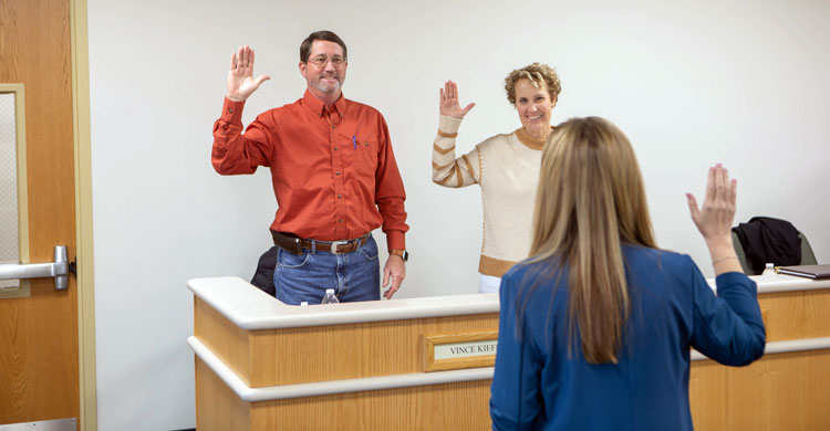 Kieffer and McMaster take oath as members of Graham County Community ...